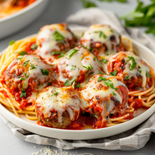 Easy Cheesy Baked Meatballs - Krystel's Cooking
