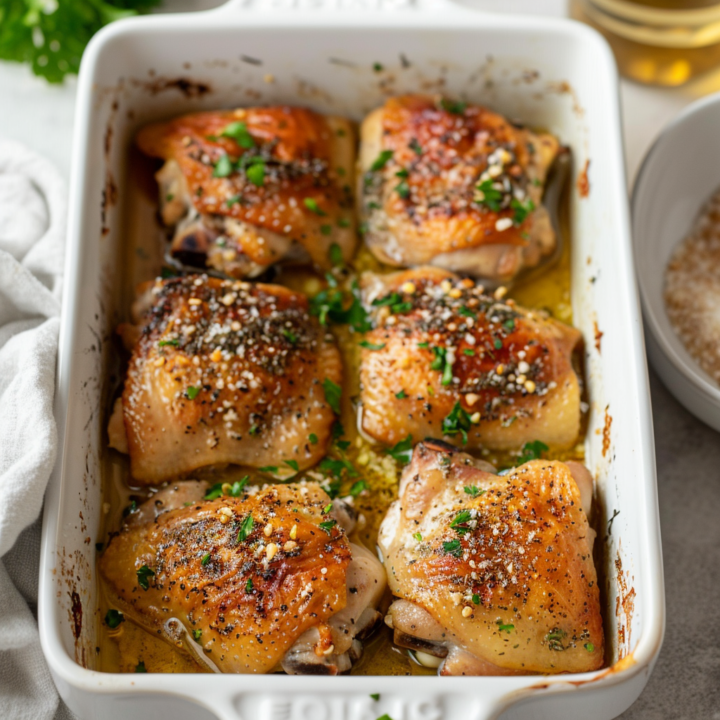Herb Garlic Butter Chicken Thighs - Krystel's Cooking