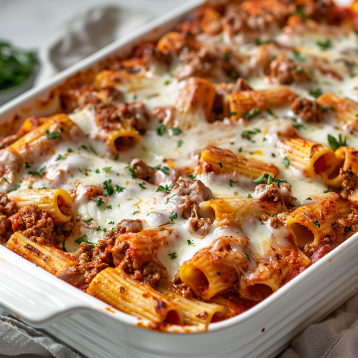 Baked Cheesy Rigatoni - Krystel's Cooking