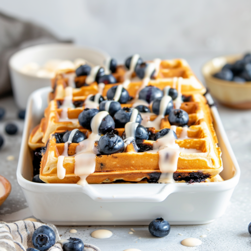 Blueberry Cinnamon Waffles - Krystel's Cooking
