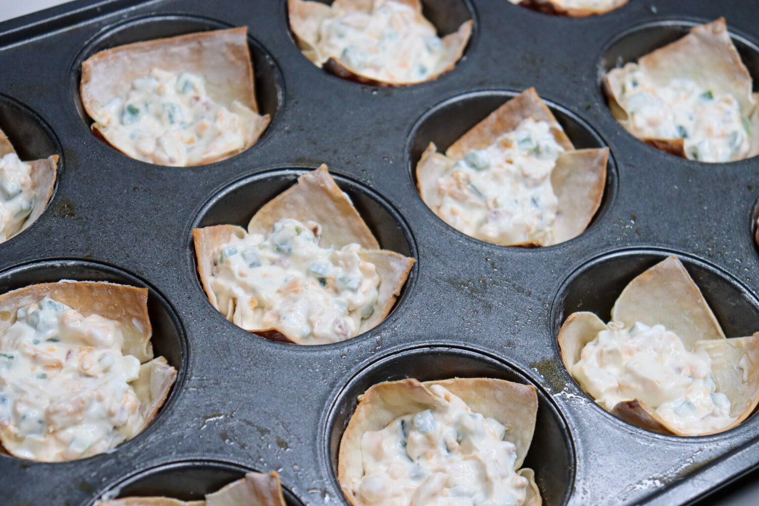 Easy Jalapeno Popper Cups Appetizer Recipe - Krystel's Cooking