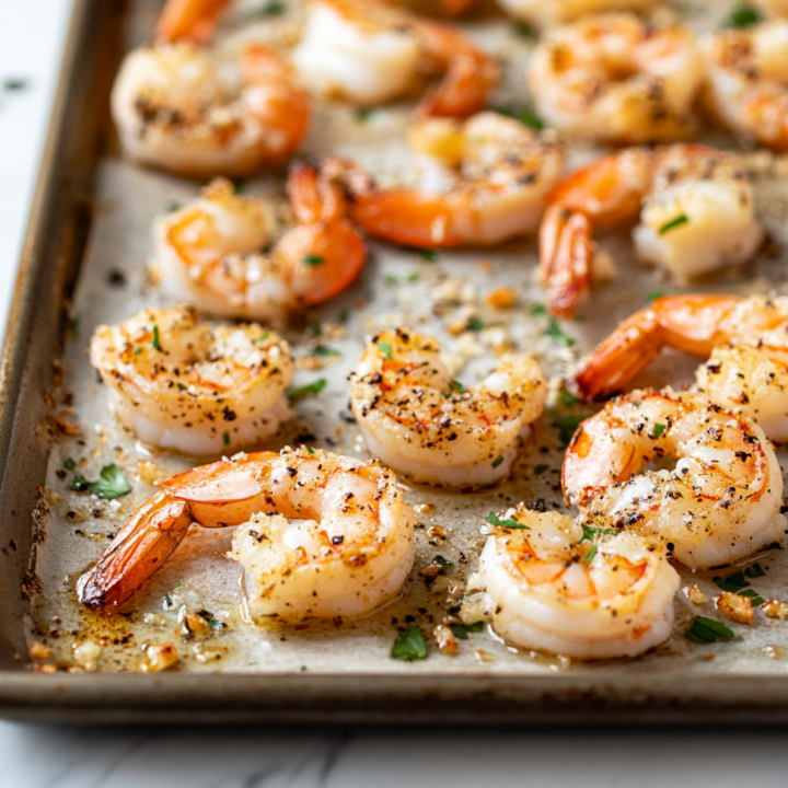 Garlic Parmesan Roasted Shrimp - Krystel's Cooking