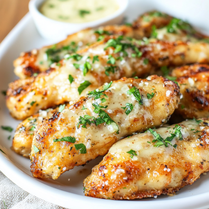 Garlic Parmesan Crispy Chicken Tenders - Krystel's Cooking
