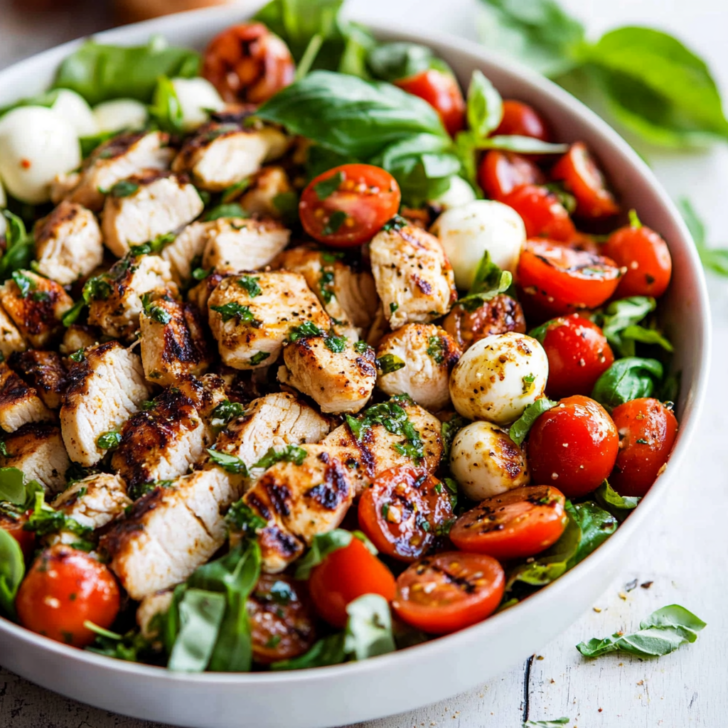 Easy Caprese Chicken Salad - Krystel's Cooking