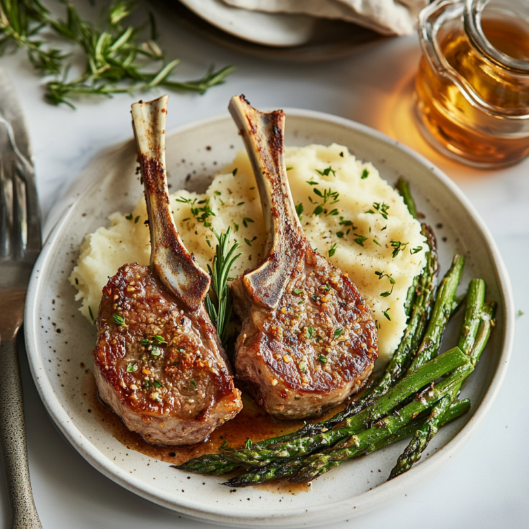 Garlic Lamb Chops with Rosemary - Krystel's Cooking