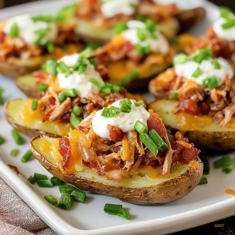 Pulled Pork Loaded Potato - Krystel's Cooking