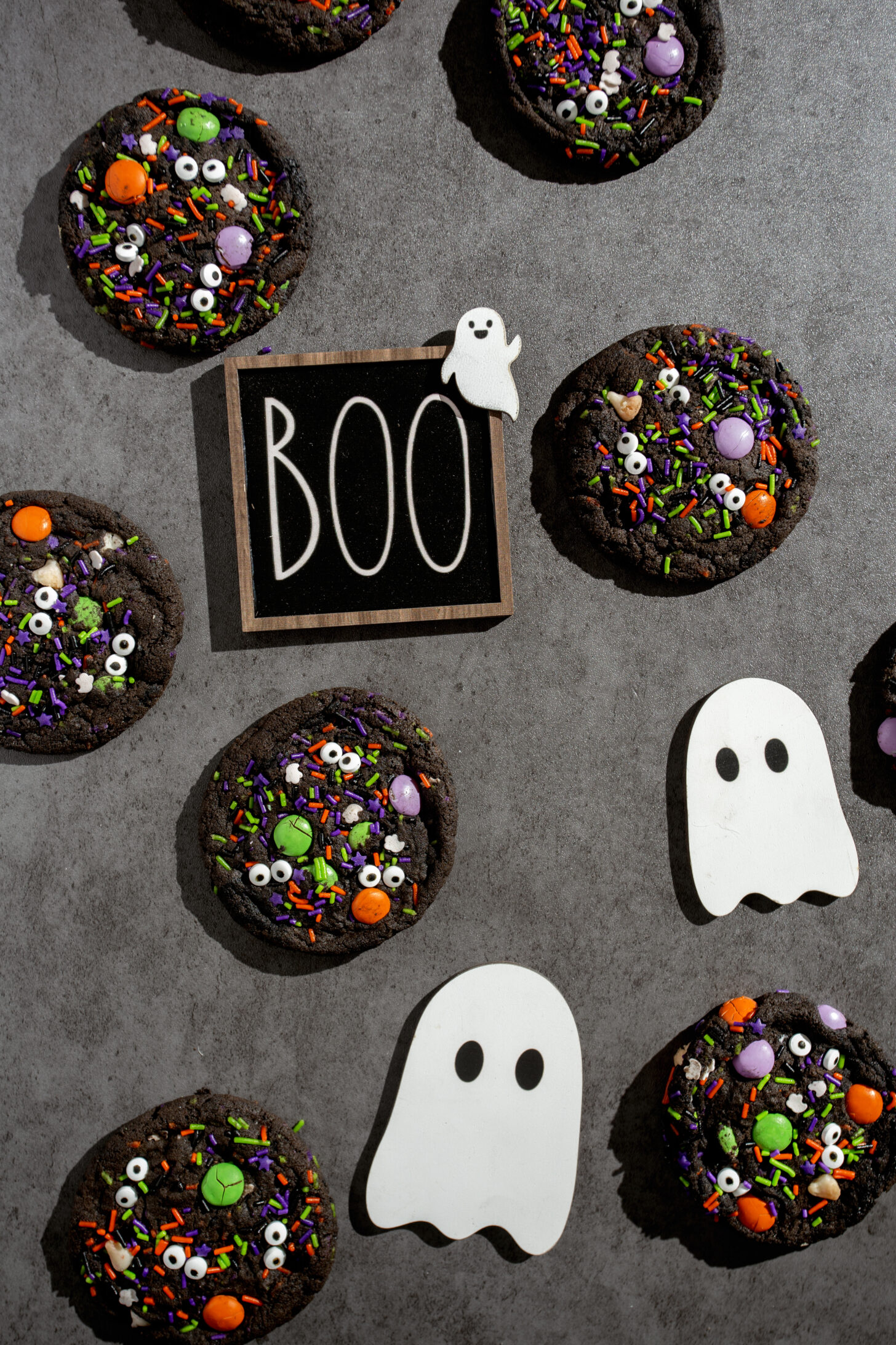 Halloween Chocolate Monster Cookies - Krystel's Cooking