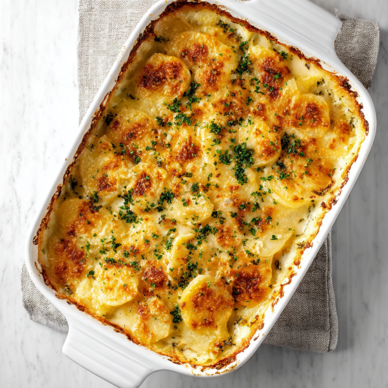 Cheesy Au Gratin Potatoes - Krystel's Cooking